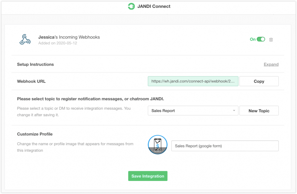 Nhận báo cáo hàng ngày từ Google Biểu mẫu hoặc Trang tính trong JANDI - JANDI blog - Việt Nam